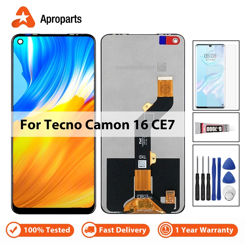 LCD For Tecno Camon 16 CE7 CE7j CE9h Display Touch Screen Digitizer Assembly Camon16 Replacement ...