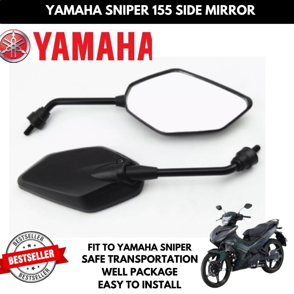 LEGIT 1 PAIR YAMAHA SNIPER 155 LONG STEM SIDE MIRROR YAMAHA MOTORCYCLE ...
