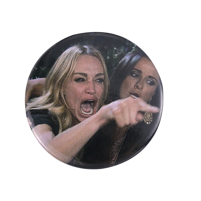 Funny Tinplate Pin Button Cartoon Anime Characters Round Icon ...