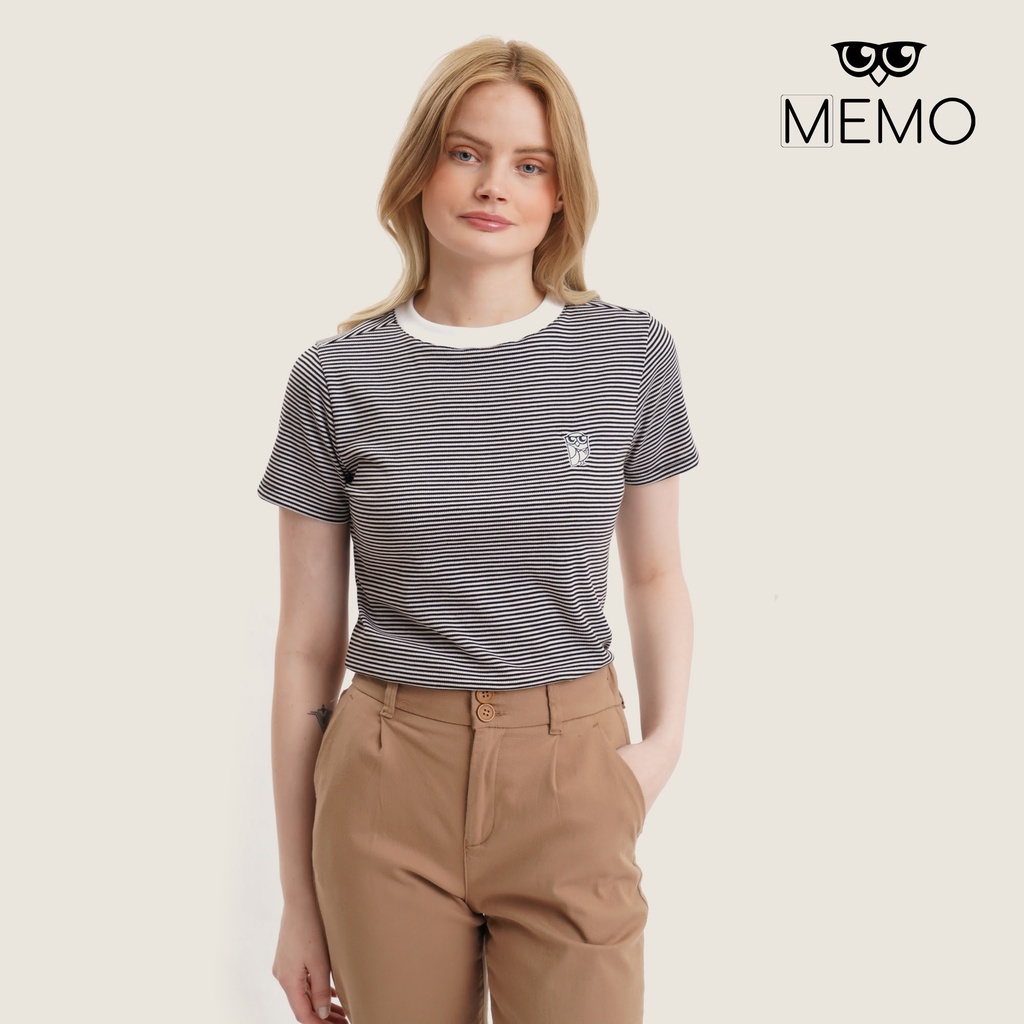 Memo Memorandum Logo T-Shirt For Women (Black/Rust) | Shopee Philippines