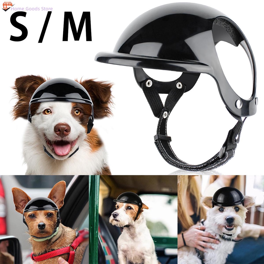 Pet Helmets Dog Cat Bicycle Motorcycle Helmet with Ear Holes and ...