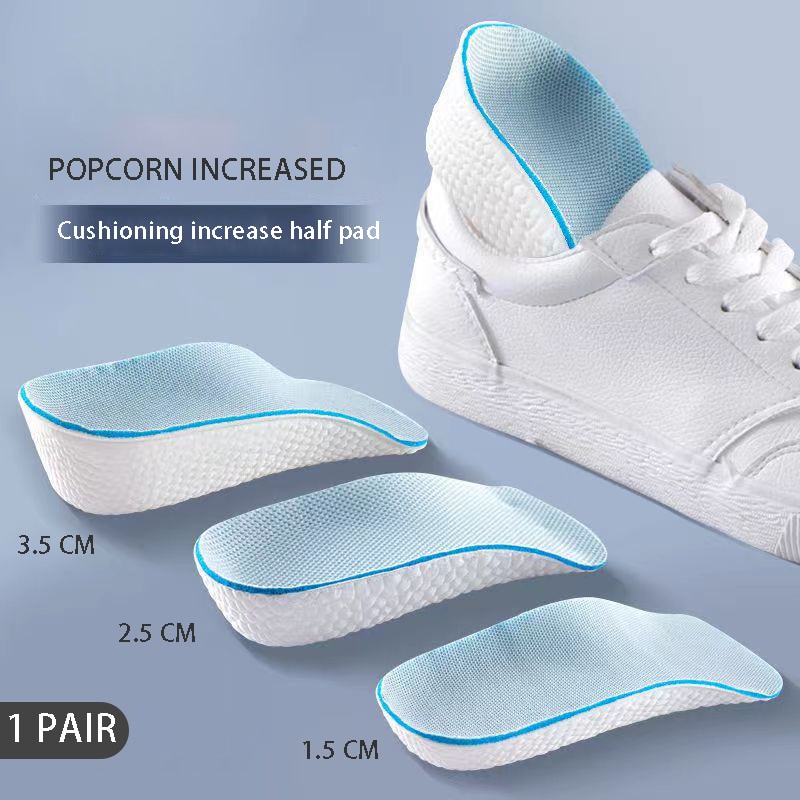 A pair 1.5/2.5/3.5CM Height Increasing Insoles/ High Elastic Breathable ...