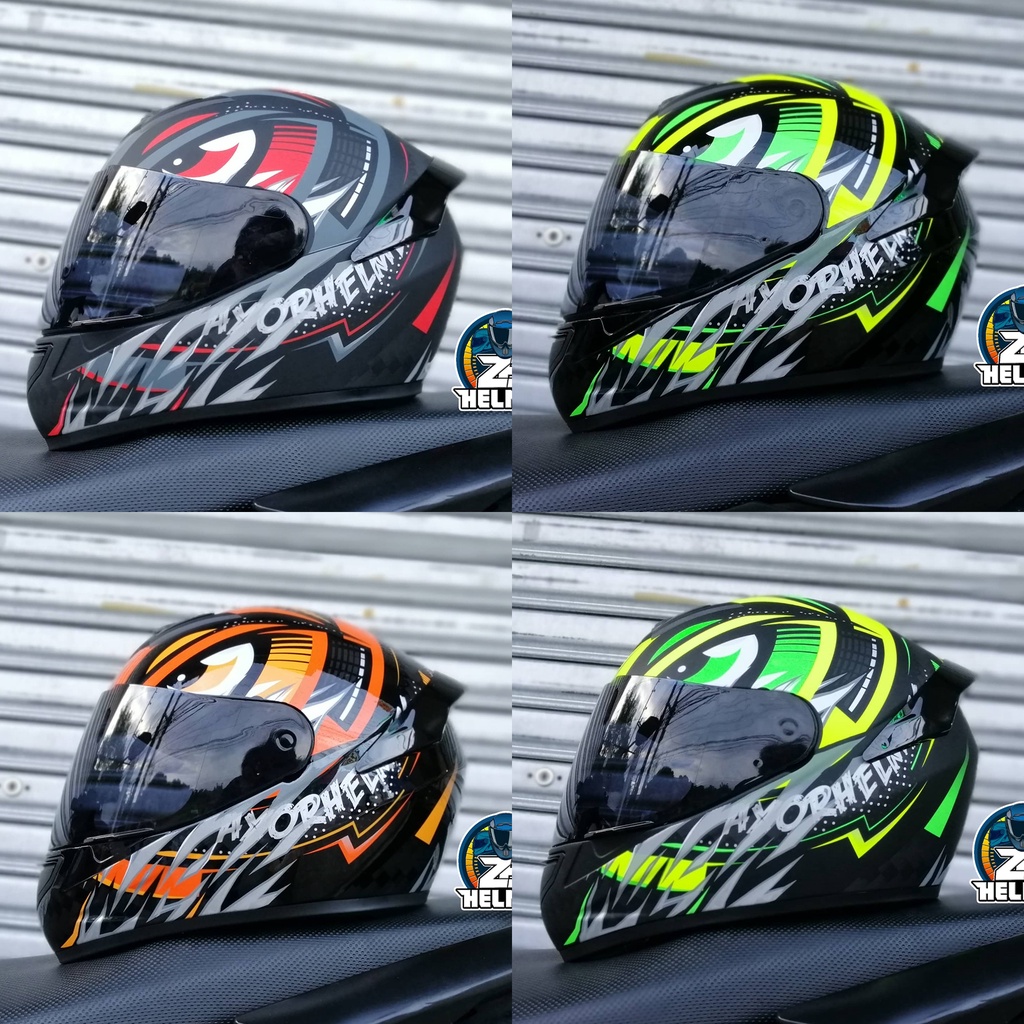 AXOR RAGE TROGON - FULL FACE - SINGLE VISOR - WITH FREEBIES | Shopee ...