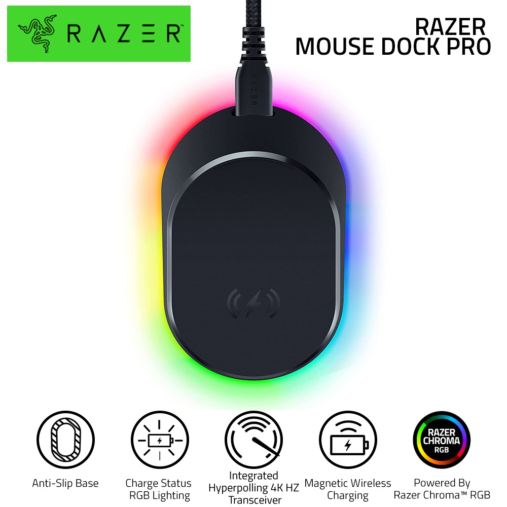 Razer Mouse Dock Pro + Razer Wireless Charging Puck Bundle | Shopee ...