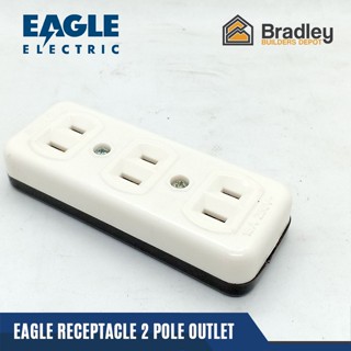 Eagle Receptacle 2 Pole Outlet (2 gang or 3 gang) | Shopee Philippines
