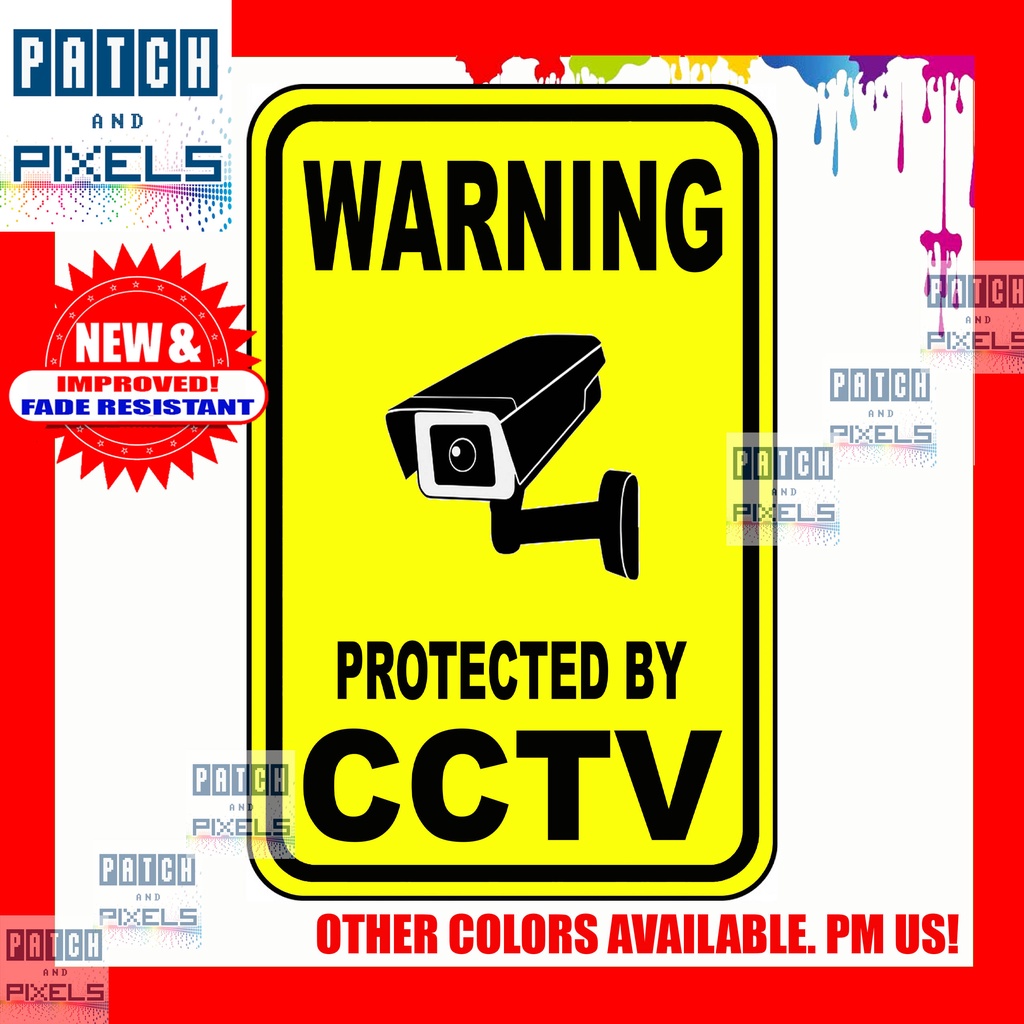 CCTV Sticker Waterproof 3 X 4.5 INCHES | Shopee Philippines
