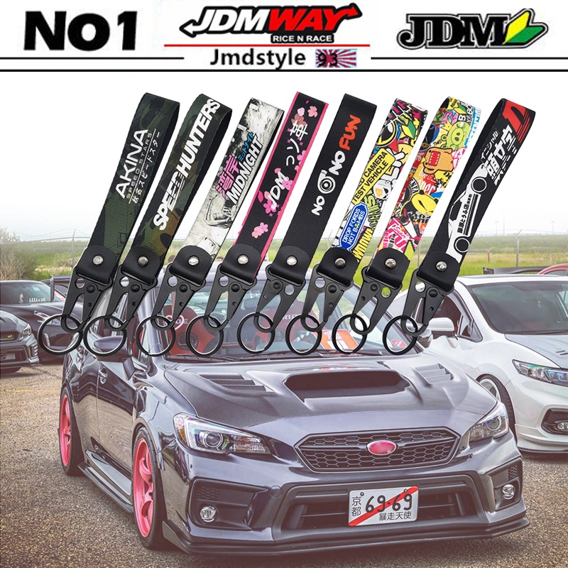 New Jdm Style Car Keychain Nylon Osaka Kanjo Gift Lanyard Keyring ...