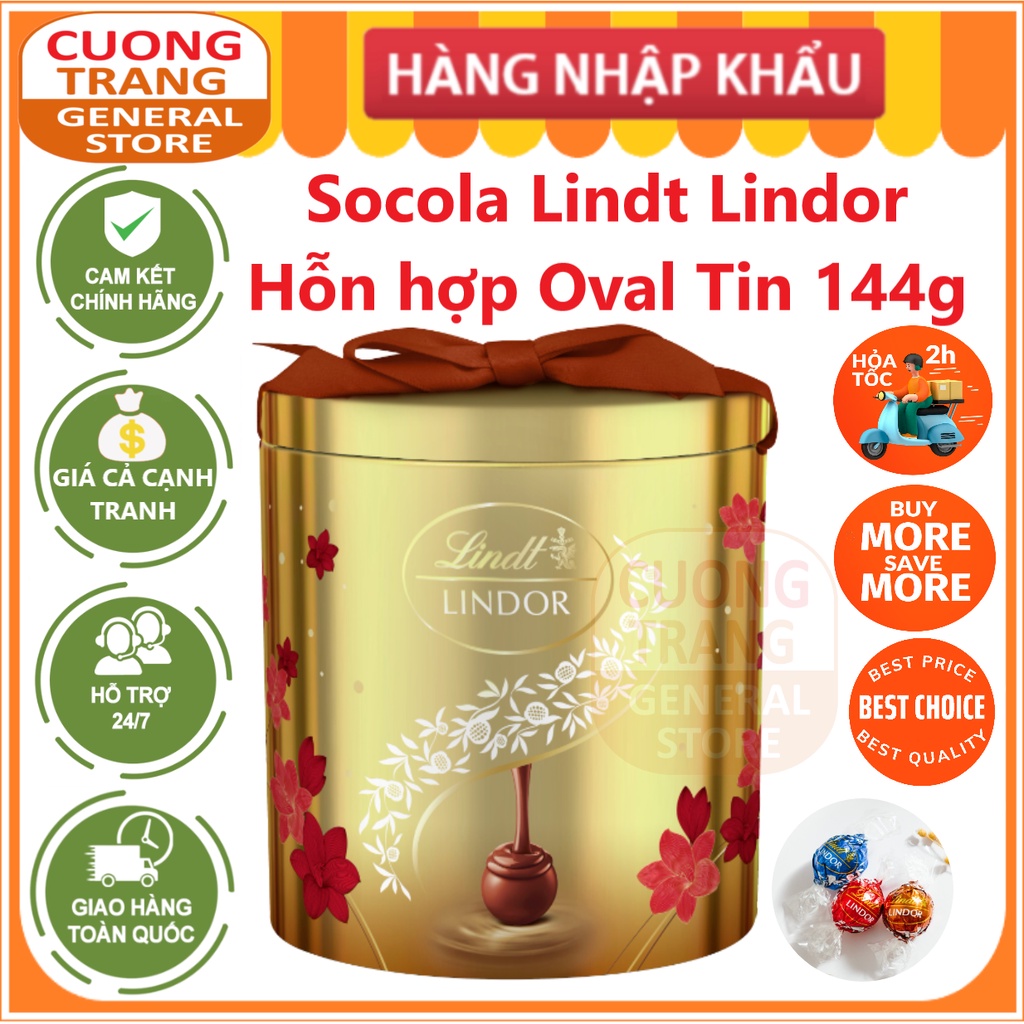 Lindt Lindor Mixed Oval Tin Chocolate Box 144g | Shopee Philippines