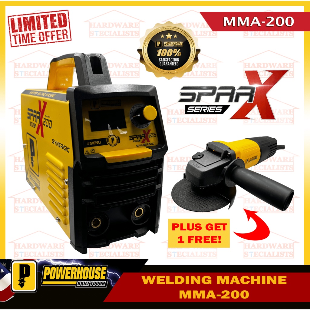 Powerhouse Inverter Welding Machine 200A SPARX SERIES MMA-200 with ...