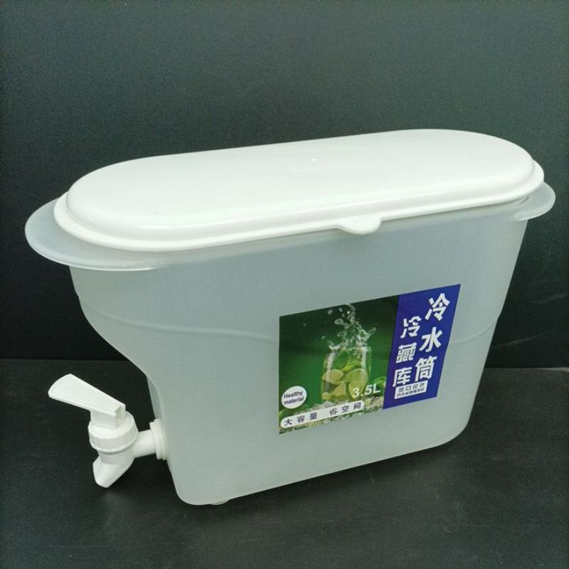 White Oval Water Container with Faucet 3.5L ( 2335 ) | Shopee Philippines