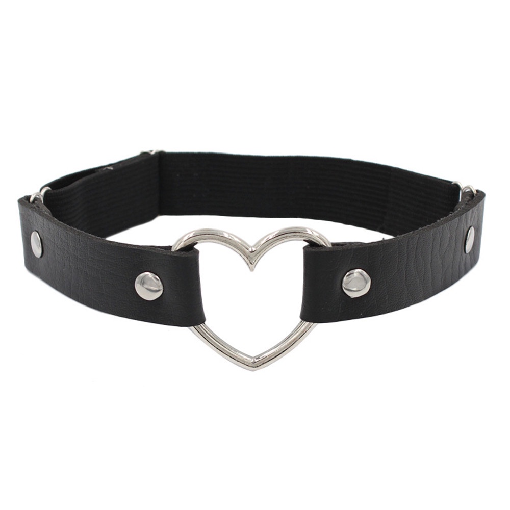 Stockings Heart Sexy Pu Leather Garter Belt Harajuku Elasticity Body Harness Tight Suspender