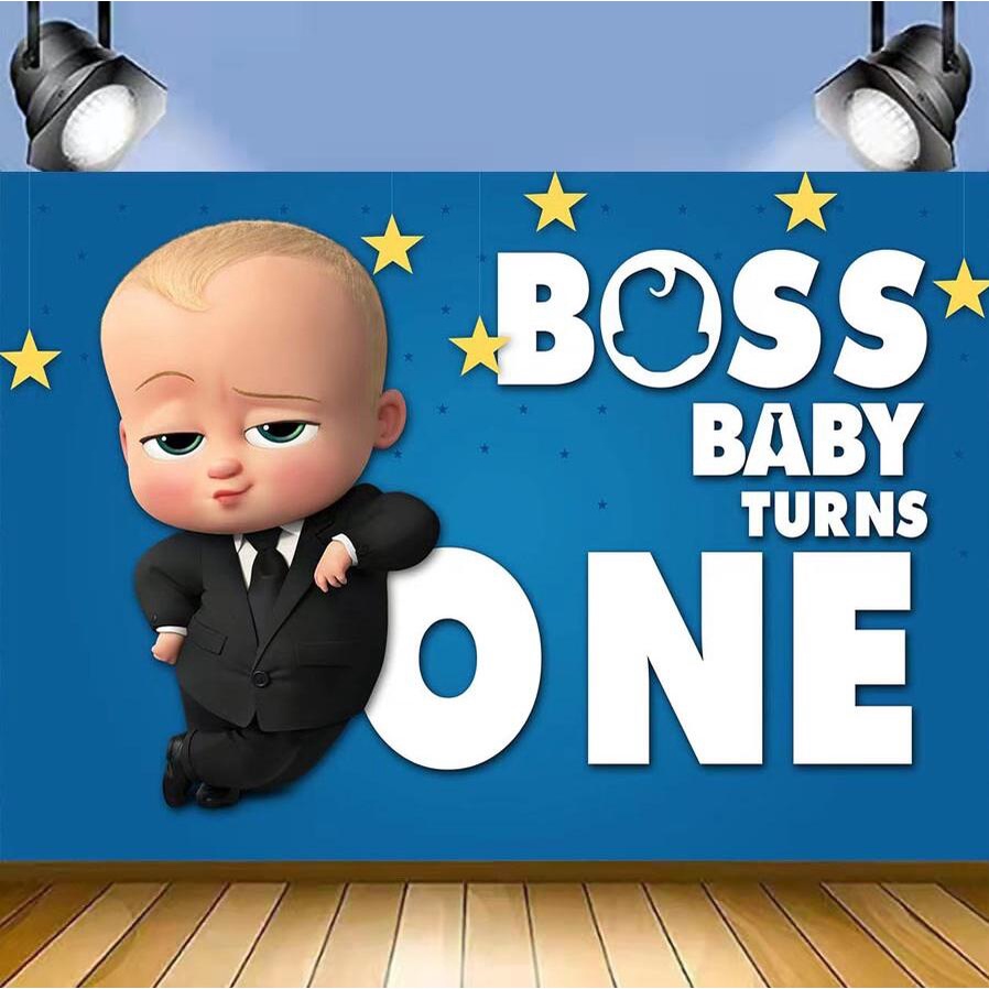 Baby Boss Backdrop Baby Turns One Photography Background for Kids ...