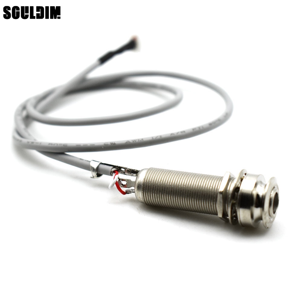 Guitar Strap Endpin 6.35 Pin Jack Socket and 3 Pin Plug for Acoustic ...