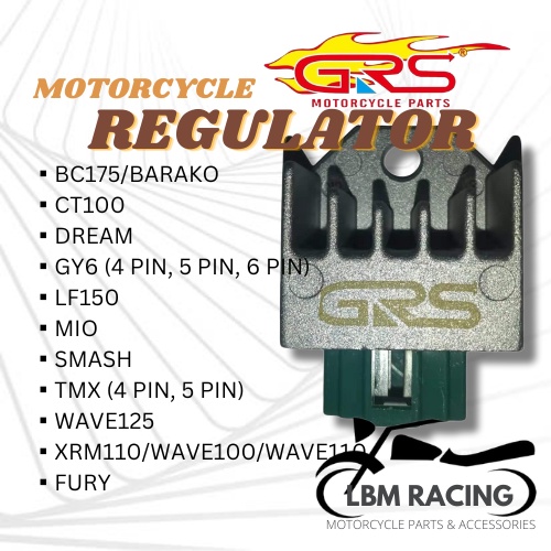 LBM RACING GRS MOTORCYCLE REGULATOR TMX GY6 MIO XRM BARAKO FURY WAVE125 ...