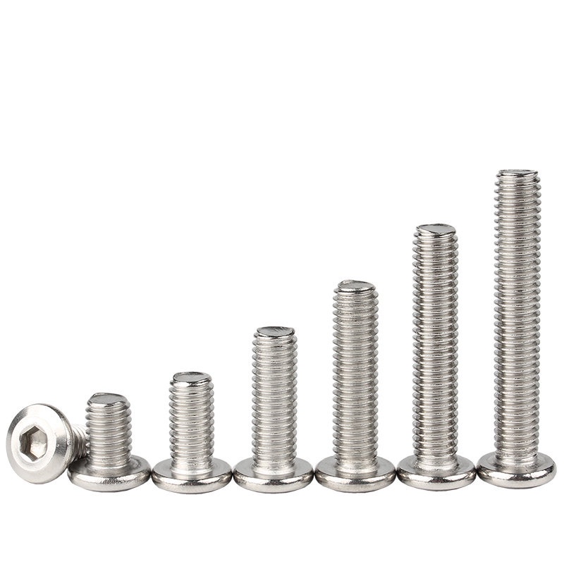 304 Stainless Steel Furniture Chamfering Screw Bolt Large Flat Head Flat Round Head Hexagon ...