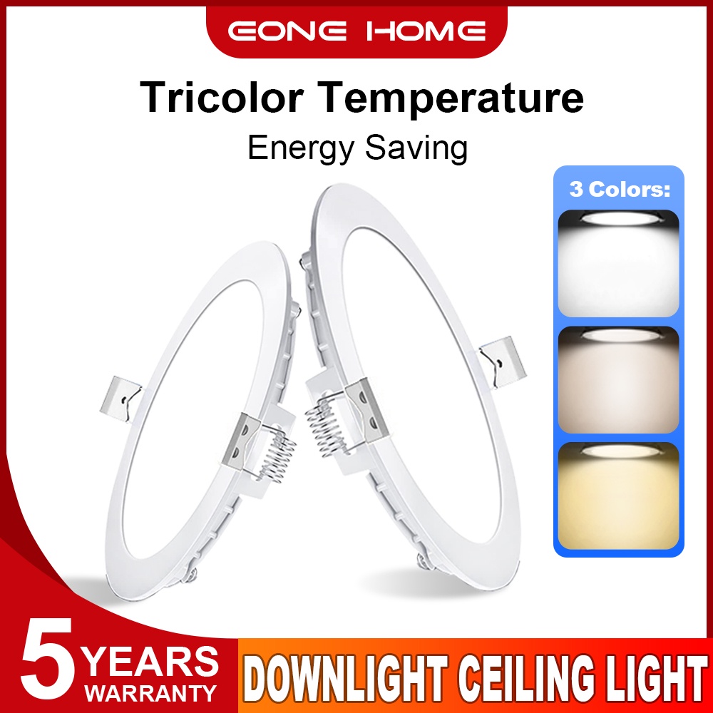 Eone Home Ultra Thin Pin Light Led Ceiling Light Tri Color Recessed ...