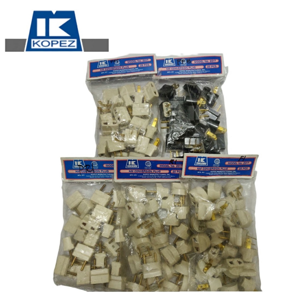 Kopez KM Adaptor Conversion Plug Flat Pin, Round Pin 3A-250V (KM2017 ...