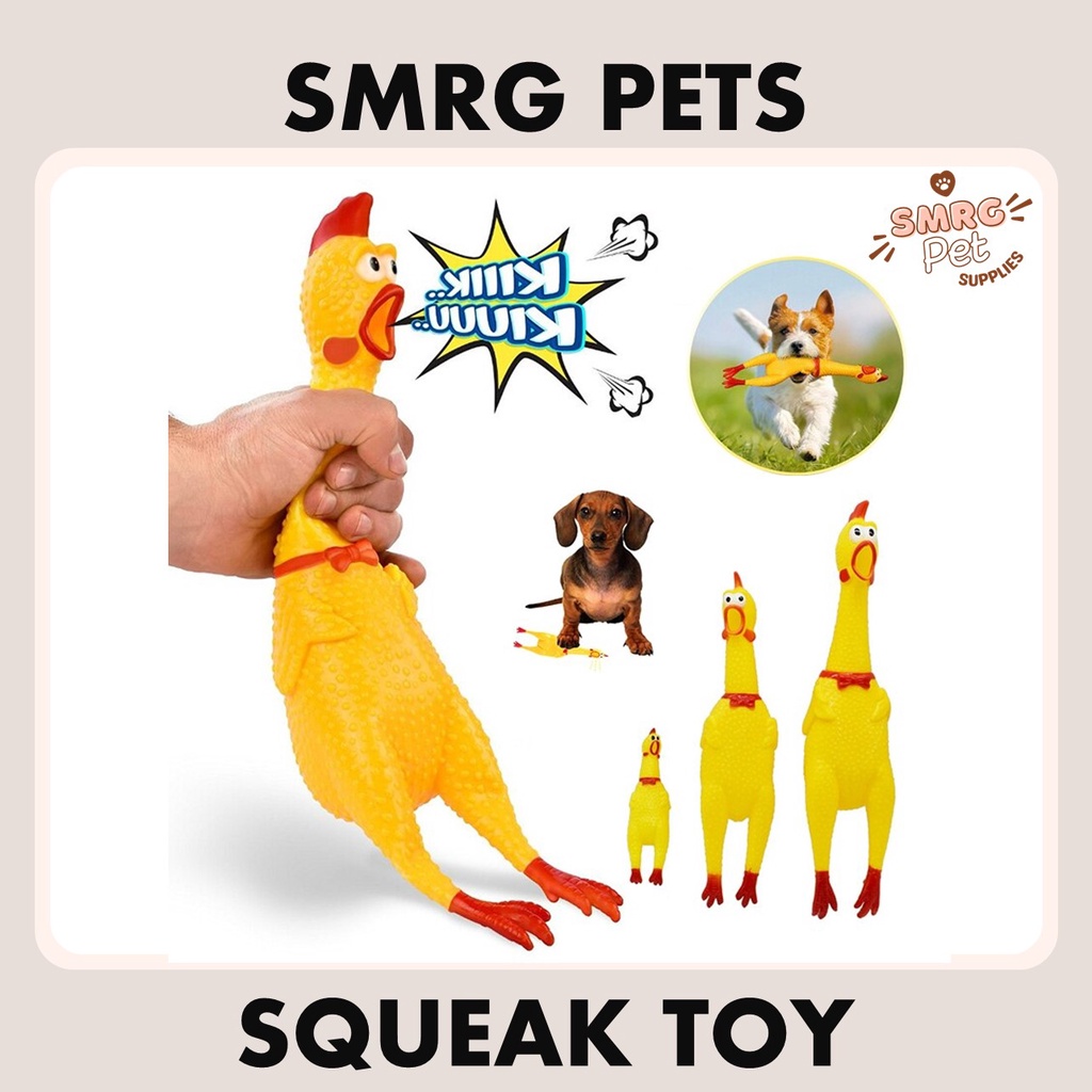 Pet Dog Cat Squeak Screaming Rubber Chick Toy Funny Dog Teeth Bite Chew ...