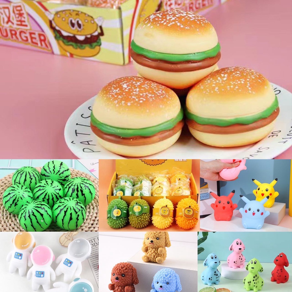 Cute Squishies Kawaii Mochi Squeeze Toys Stretch Stress Squishy Fidget ...