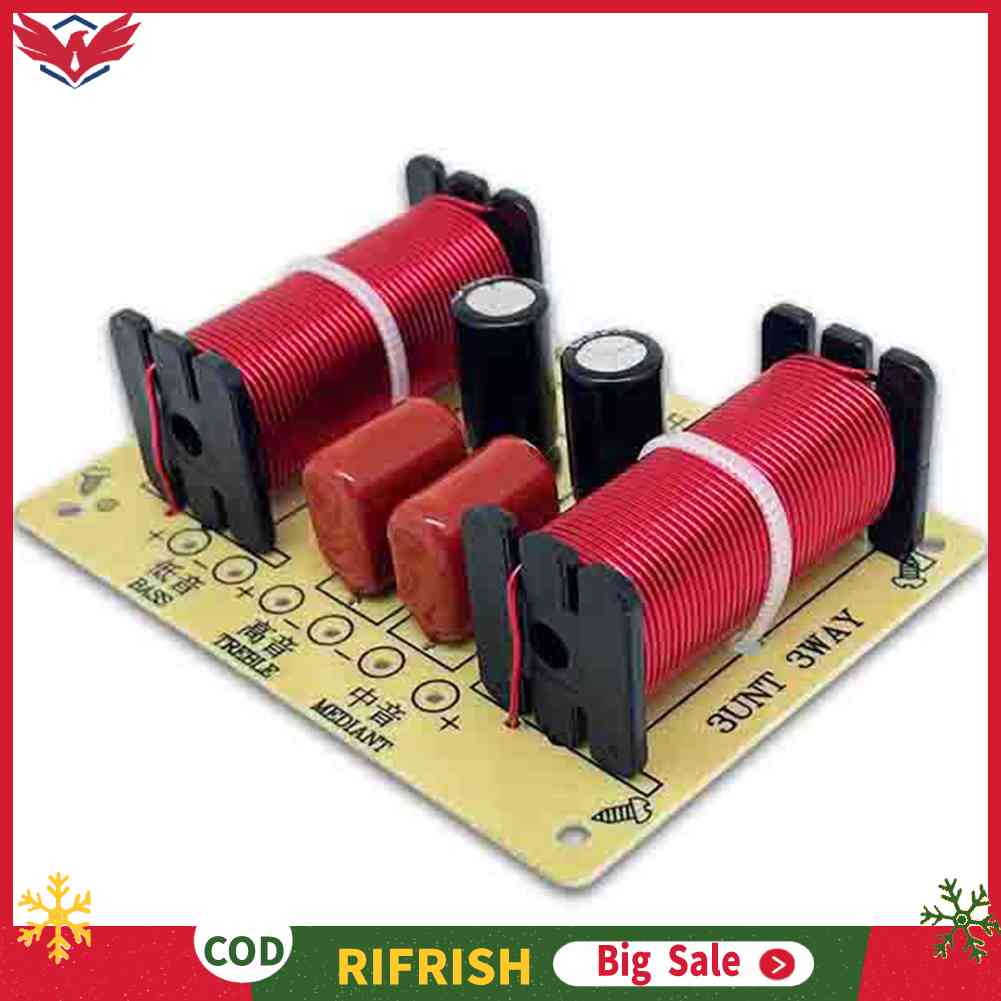 3 Way Speaker Crossover Circuit Treble Midrange Bass Frequency Divider Kit[Rifrish] | Shopee ...