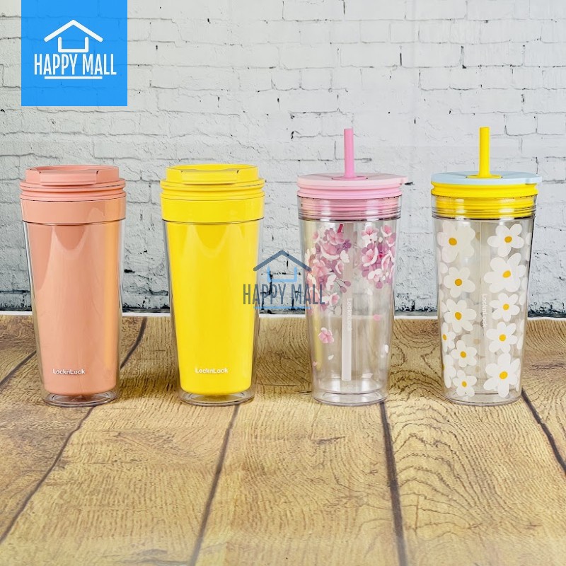 Double-layer plastic Cup Lock&Lock Bucket Cold Cup capacity 580ml ...