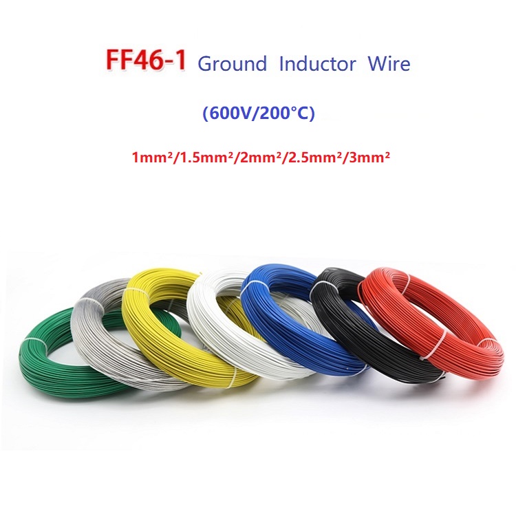 5Meter FF46-1 Ground Inductor Wire Coil Signal Control 1mm² 1.5mm² 2mm² 2.5mm² 3mm² PTFE Sensor ...