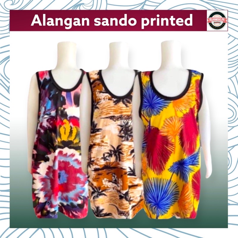 ""alangan printed & stripe sando"" | Shopee Philippines