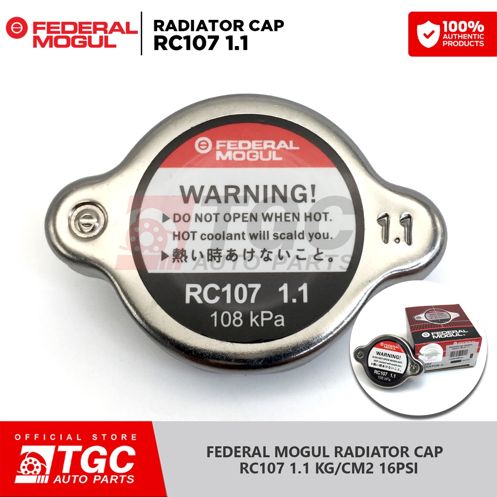 Federal Mogul Radiator Cap RC107 1.1 Honda Civic, City , Accord, Isuzu ...