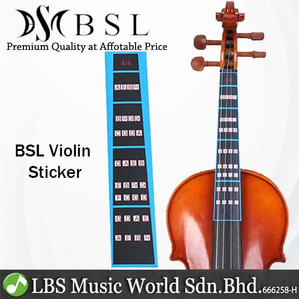 BSL Violin Finger Guide Sticker for Fingerboard or Fretboard Marker ...