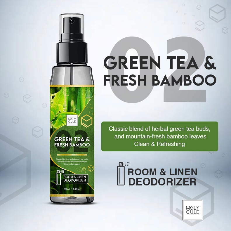 MOLYCULE Green Tea & Fresh Bamboo Room & Linen Deodorizer Room Spray ...