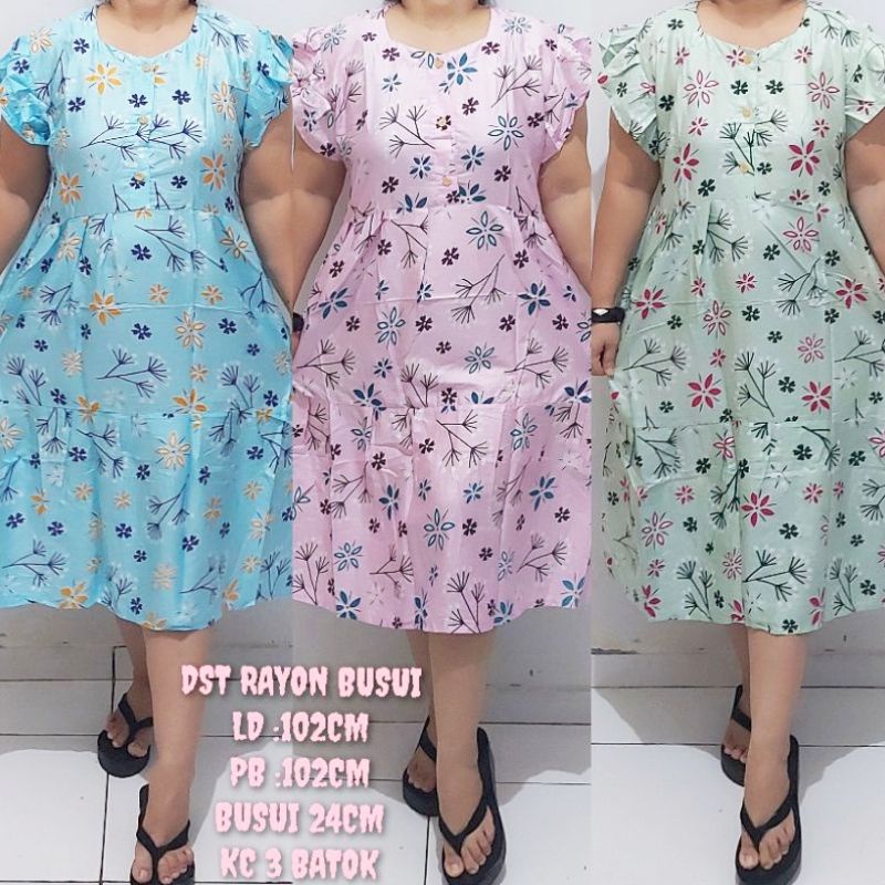 Rayon Negligee Short Sleeve Negligee Standard Women LD 102CM | Shopee ...
