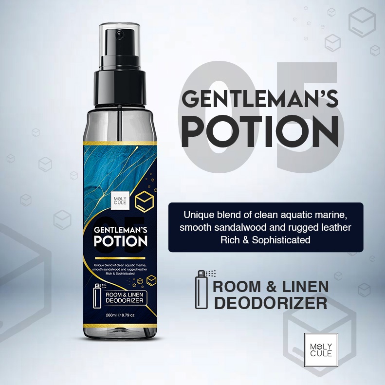MOLYCULE Gentleman's Potion Room & Linen Deodorizer Room Spray Home ...