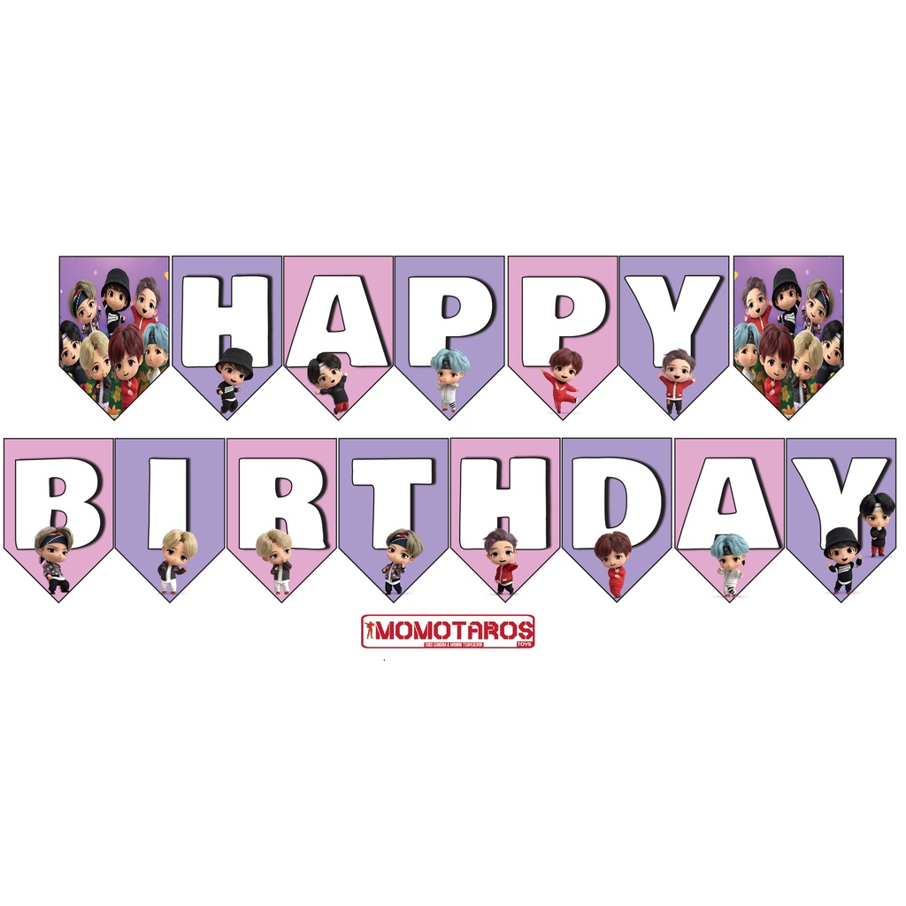 Tiny Tan BTS happy birthday Banner set | Shopee Philippines