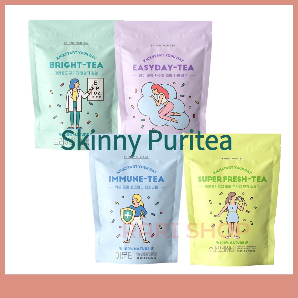 [Skinny Puritea] Premium Blending Tea (1.5g×30T) Super Fresh Tea/Immune ...