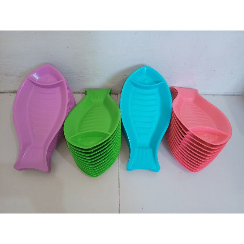 SMILE 12PCS. Plastic Fish Plate Design Reusable Plate (#763) | Shopee ...