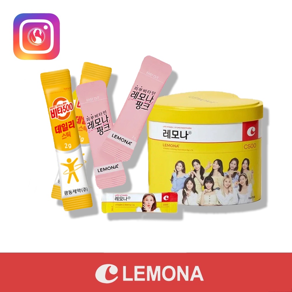 LEMONA Vitamin Stick 2g (Vita 500 Daily, Vitamin C, Vitamin Pink ...