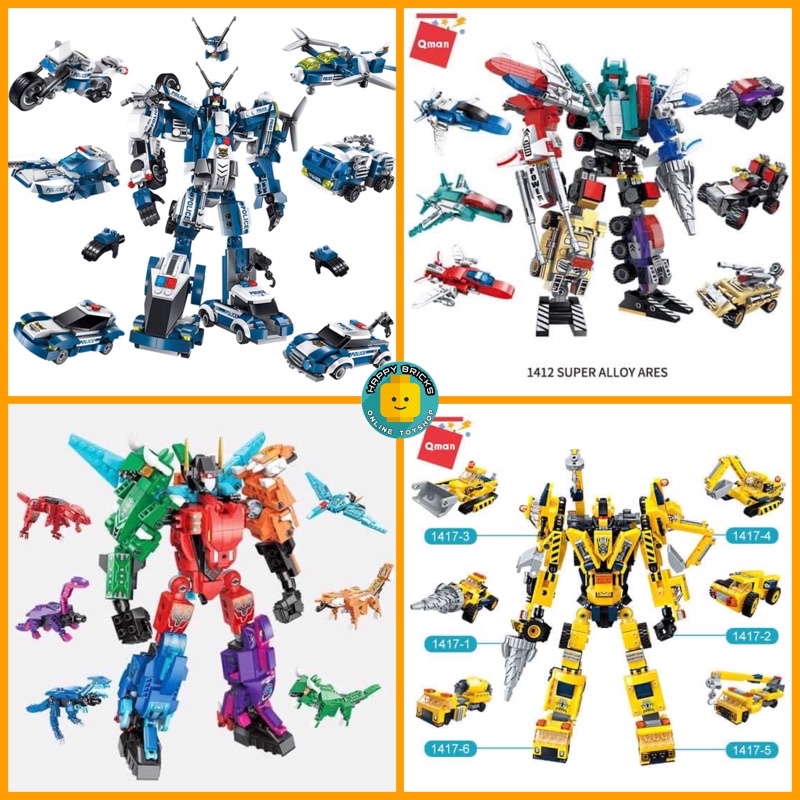 Master Transformer Robot 6in1 Building Blocks Educational Toys ENLIGHTEN | Shopee Philippines