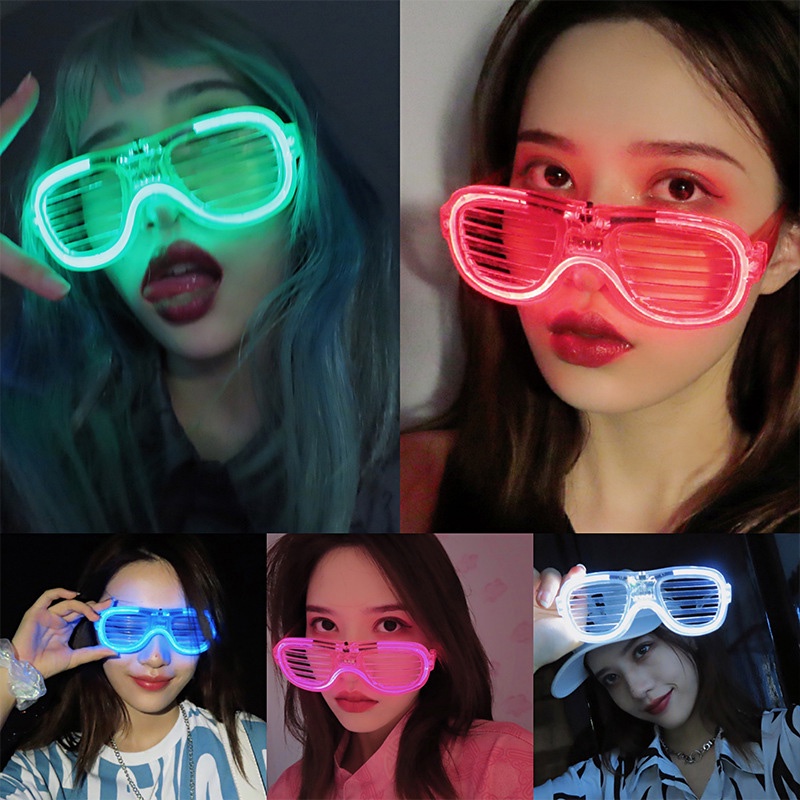 Luminous Light Glasses Bar Concert Props Fluorescent LED Glow Party ...