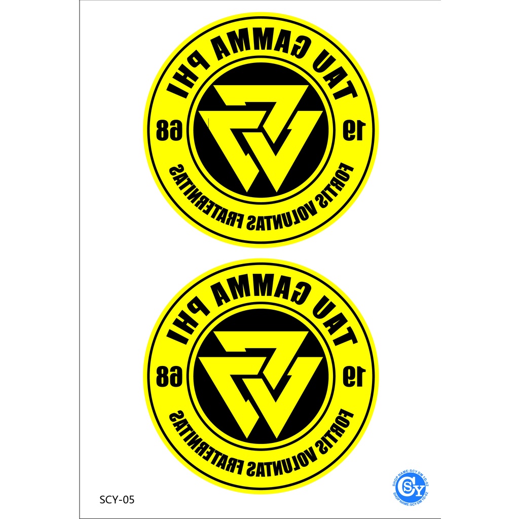 TAU GAMMA PHI/ALPHA KAPPA RHO Tattoo Sticker Waterproof Long Lasting ...
