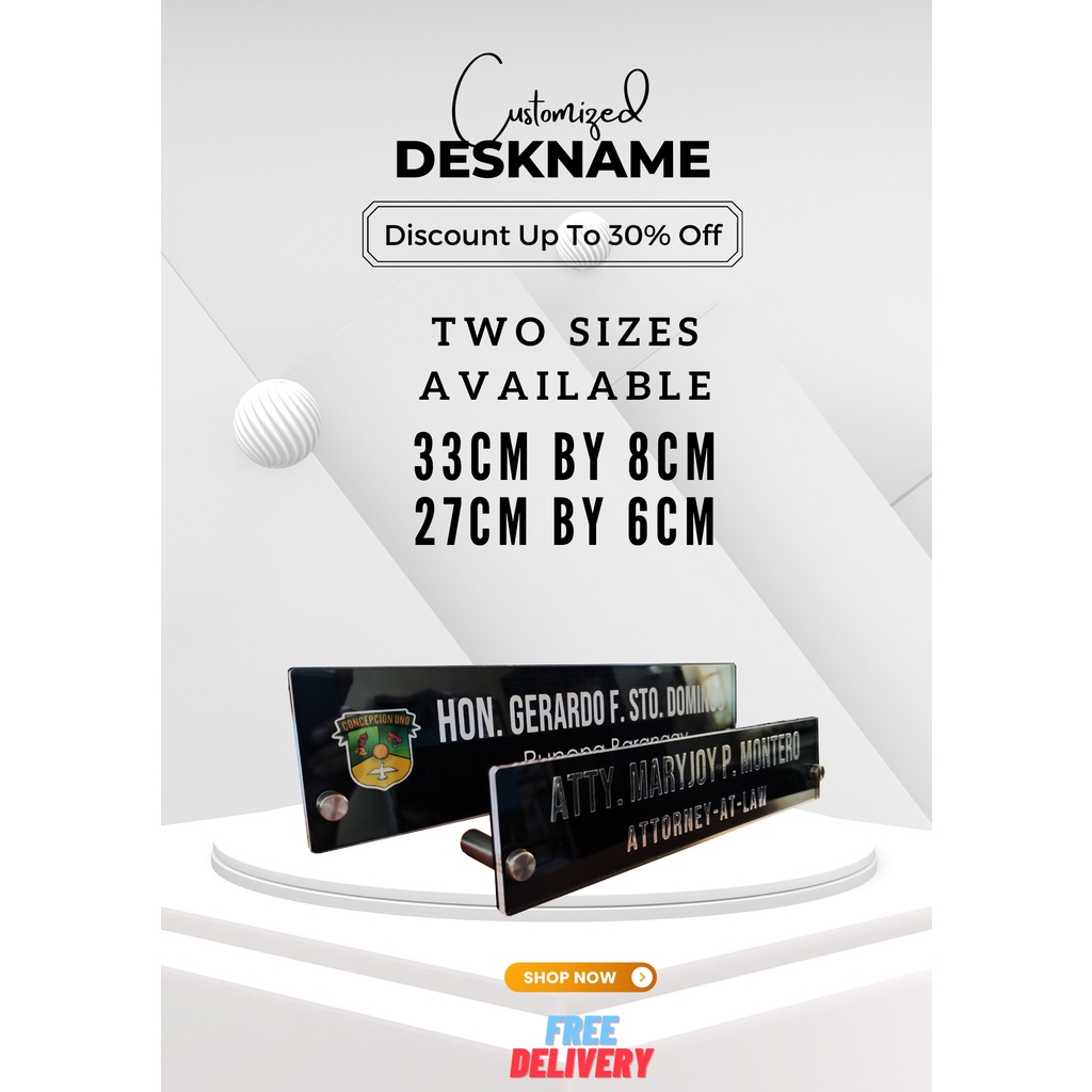 Personalized Name Plate for Desk and Door Room Name on Plexiglass ...