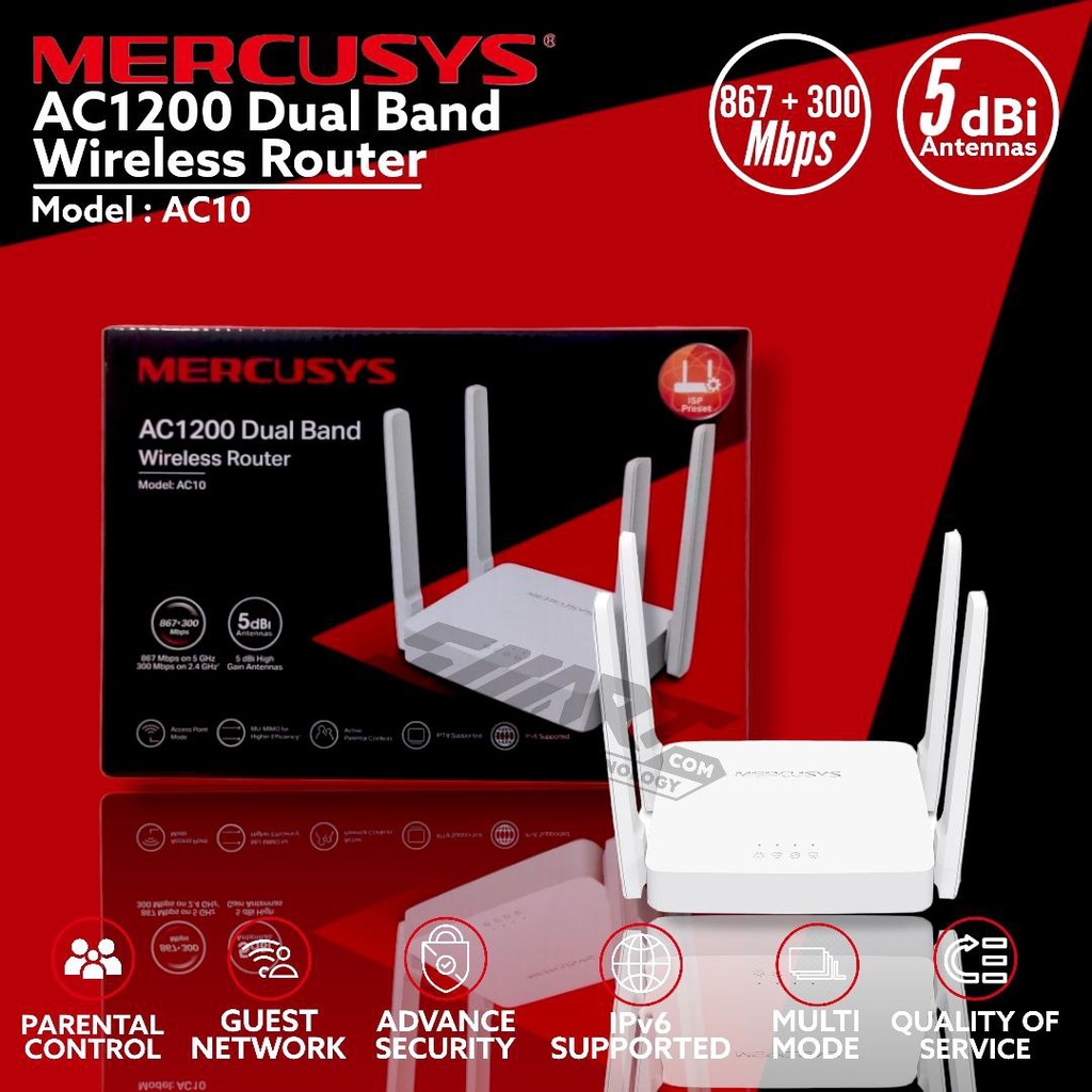 Mercusys AC10 DualBand Wireless Router | Shopee Philippines