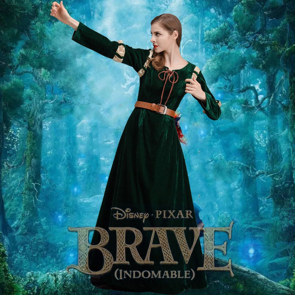 【Ready Stock】Brave Merida Princess Disney Costume Adult Dress Suit ...