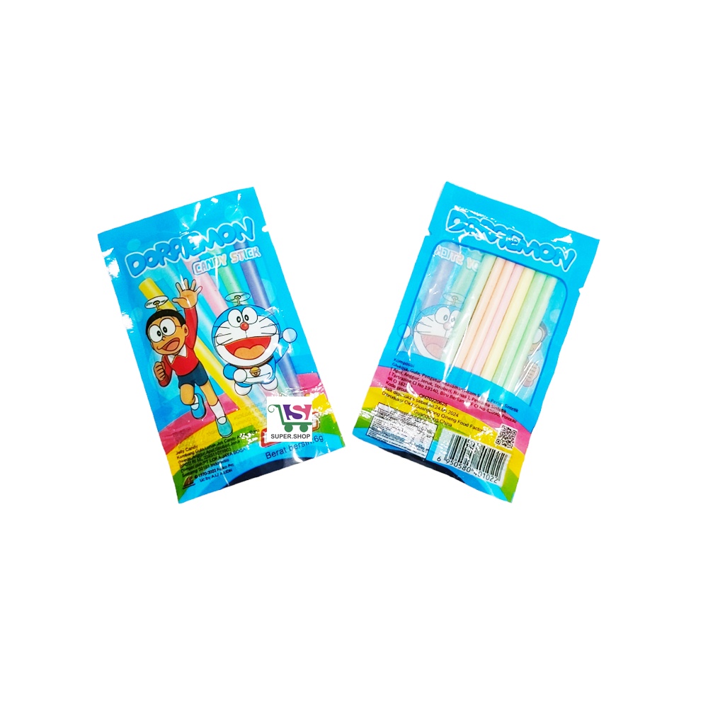 Loka Doraemon Candy Stick Jelly Stick Old School 6 Grams UNIT | Shopee ...