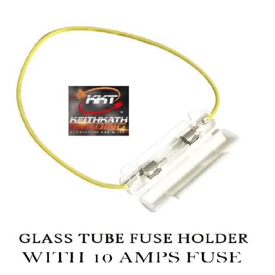 Glass Tube Fuse Holder Set with 10 AMPS Fuse-Heavy Duty | Shopee ...