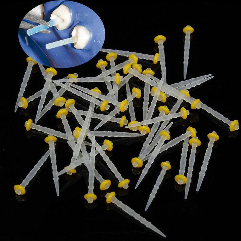 50Pcs Dental Fiber Post Thread Glass Fiber Material Straight Pile 1.2mm ...