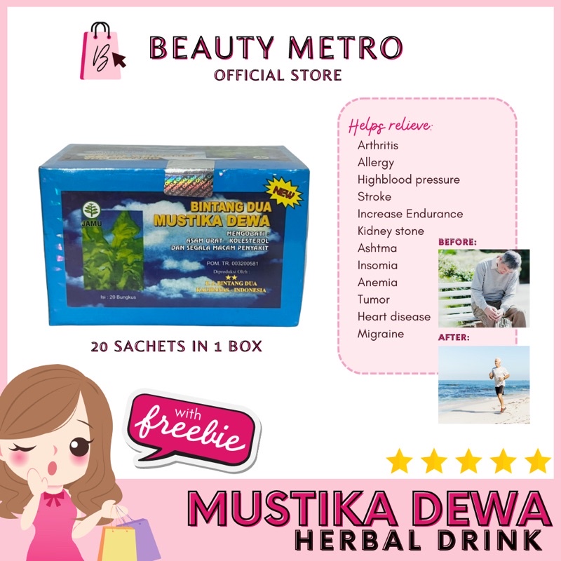 Original Bintang Dua Mustika Dewa Herbal Drink 20sachets in 1box ...