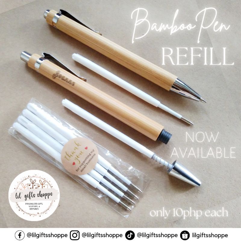 3pcs for 20 REFILL for Bamboo Ballpen | Shopee Philippines