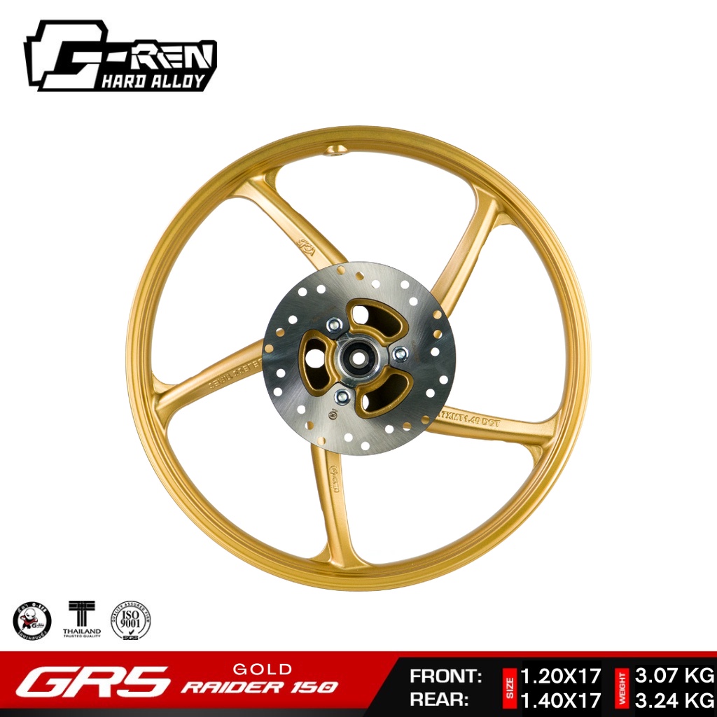 G-REN GR5 Mags For Raider 150 slim type (1.2X1.4-17) | Shopee Philippines