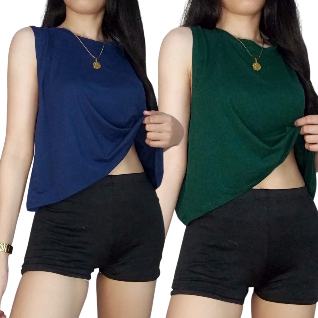 Ladies Long back Muscle Tee | Shopee Philippines