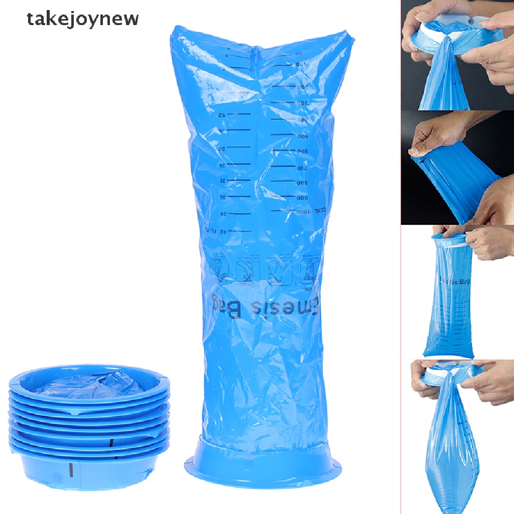 [takejoynew] 10 Pack Emesis Bag Disposable Vomit Bags Aircraft & Car ...